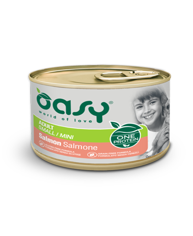 EasypayKw | طعام رطب أحادي البروتين • سمك السلمون للكلاب البالغة، السلالات الصغيرة (علبه)