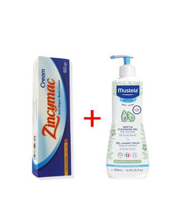 EasypayKw | موستيلا جل بالأفوكادو للبشرة العادية (500 مل) + زنكيماك كريم دايبر (50 جم)